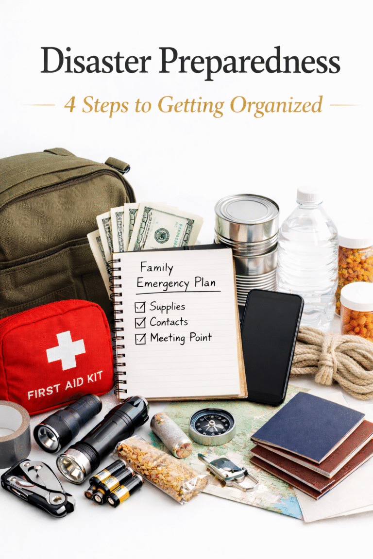 Disaster Preparedness: 4 steps to getting organized for an emergency